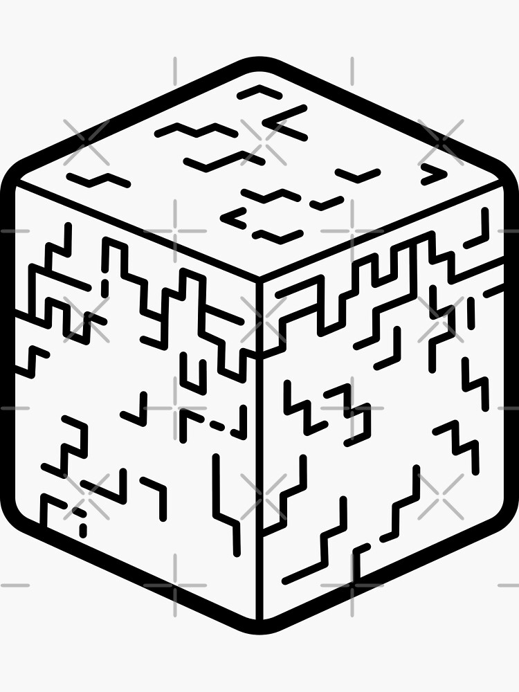 "Minecraft Grass Block" Sticker for Sale by jamcaYT | Redbubble