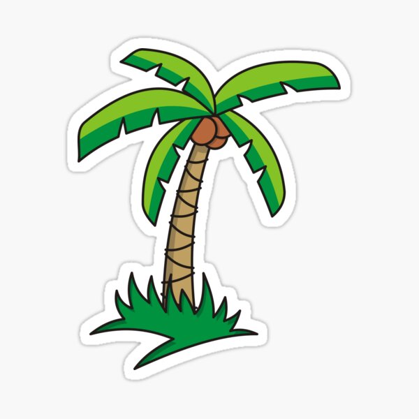 "Palm Tree Cartoon" Sticker for Sale by sifis | Redbubble