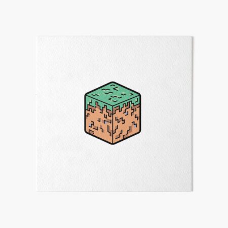 "3D Minecraft grass block" Art Board Print for Sale by jamcaYT | Redbubble