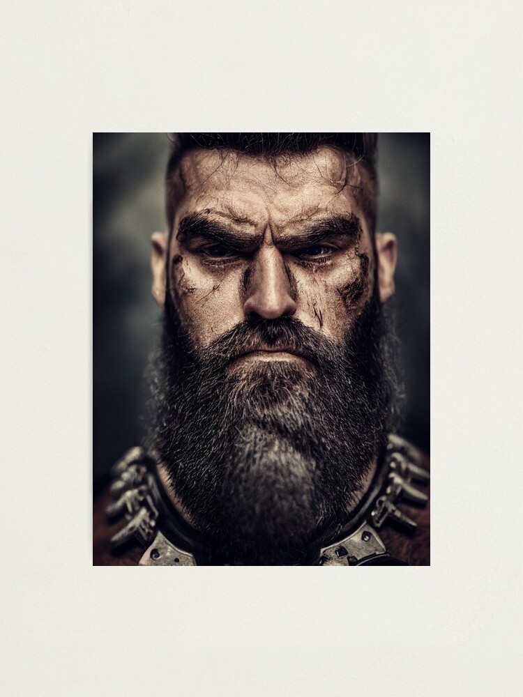 "Legendary Barbarian Warrior – Portrait Of A Cool Hairy Bearded ...