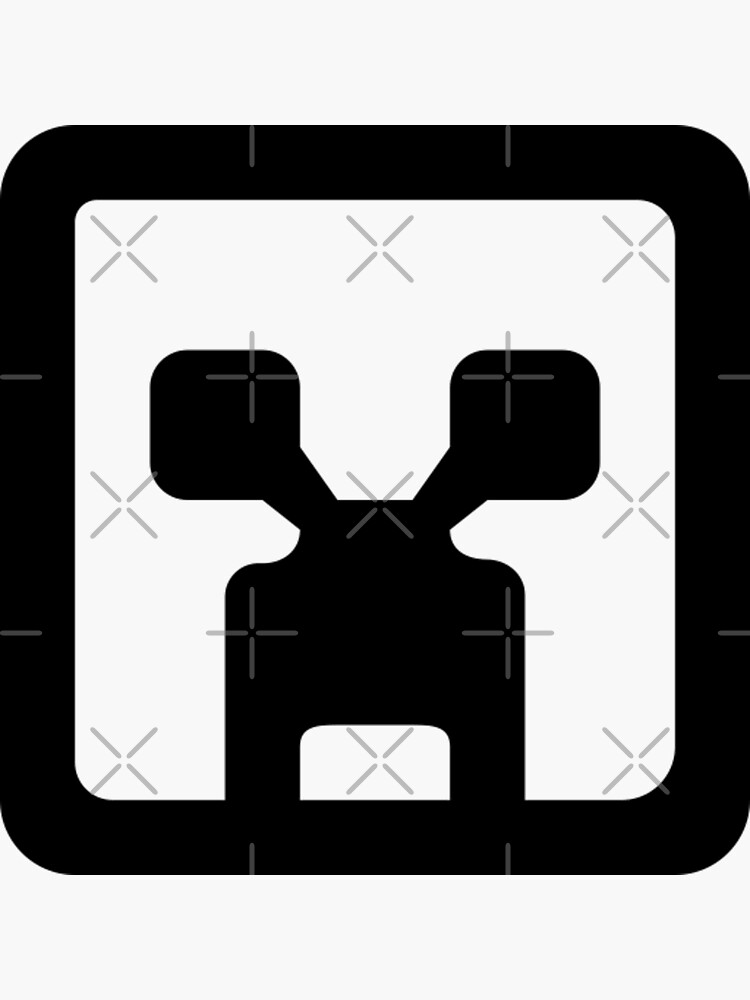 Minecraft Creeper Face Sticker For Sale By Jamcayt Redbubble