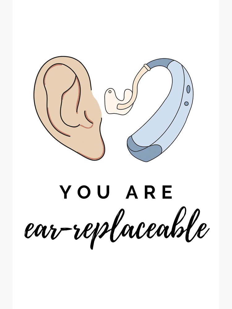 "You are Ear-Replaceable" Sticker for Sale by PoppyandSage | Redbubble