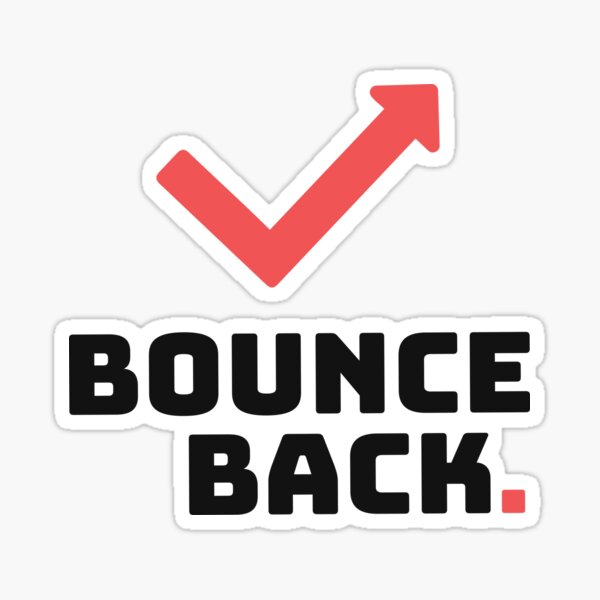 "Bounce Back || Black Version" Sticker for Sale by MadSwellDesigns ...