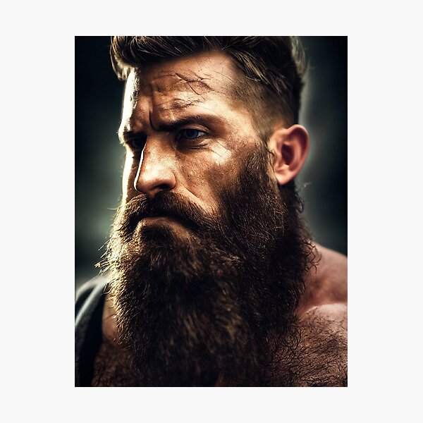 "Legendary Barbarian Warrior – Portrait Of A Cool Hairy Bearded ...