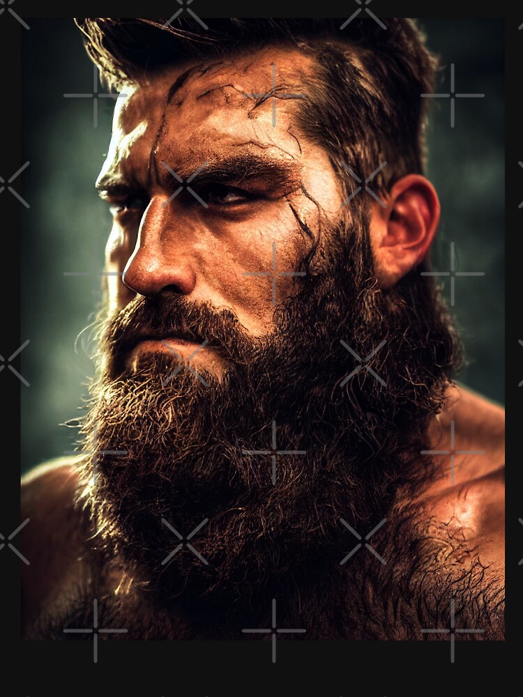 "Legendary Barbarian Warrior – Portrait Of A Cool Hairy Bearded ...