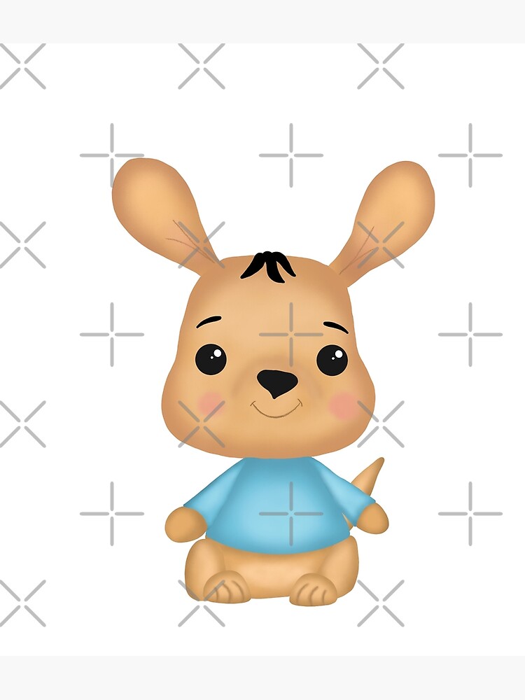 "Cute Kangaroo baby boy in blue jacket" Poster for Sale by StacyMint ...