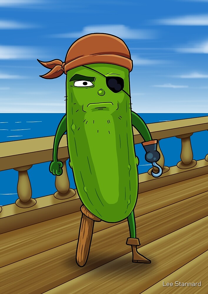"Pickle Pirate" by Lee Stannard | Redbubble