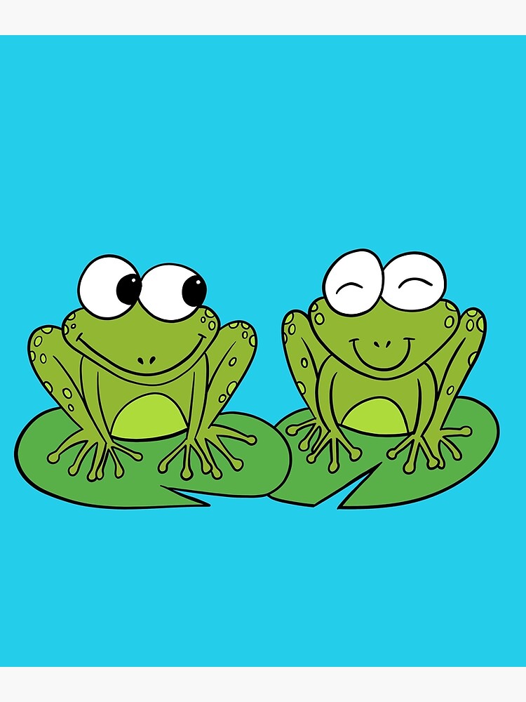"Two Frogs Best Friends" Poster for Sale by heathercashart | Redbubble