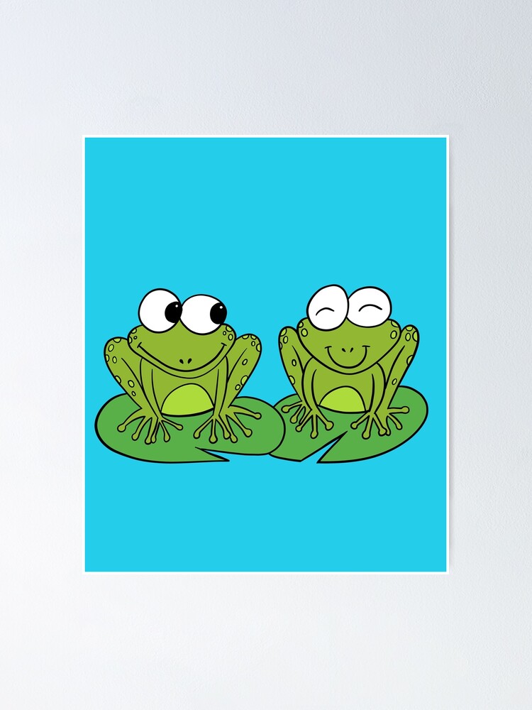 "Two Frogs Best Friends" Poster for Sale by heathercashart | Redbubble