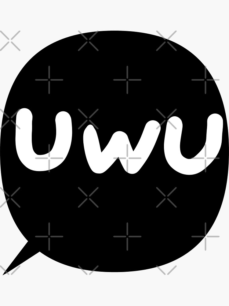 "Chat bubble UwU" Sticker for Sale by Nyamelon | Redbubble