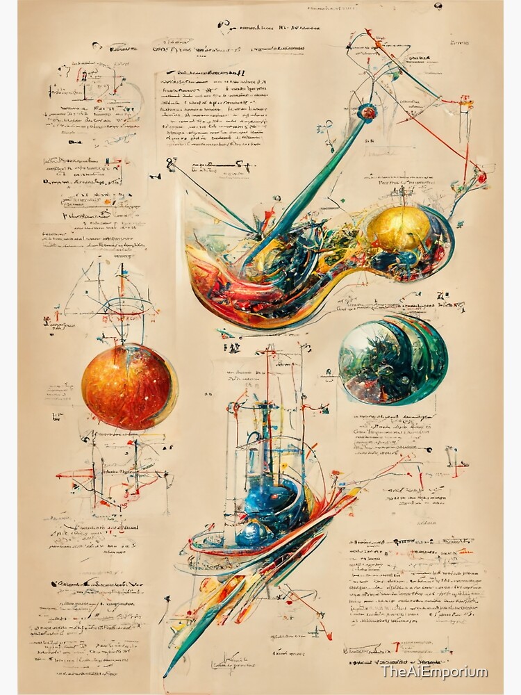 "Antique Lithography Physics Graphs Study AI Generated" Poster for Sale ...