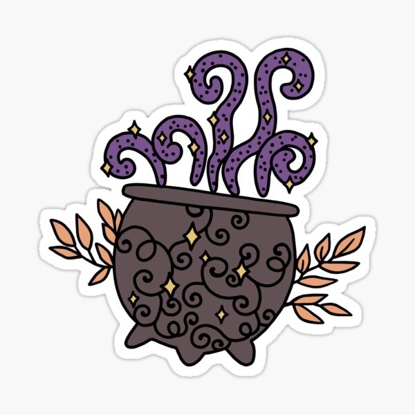 "Purple Witch Cauldron" Sticker for Sale by dark-fairy | Redbubble