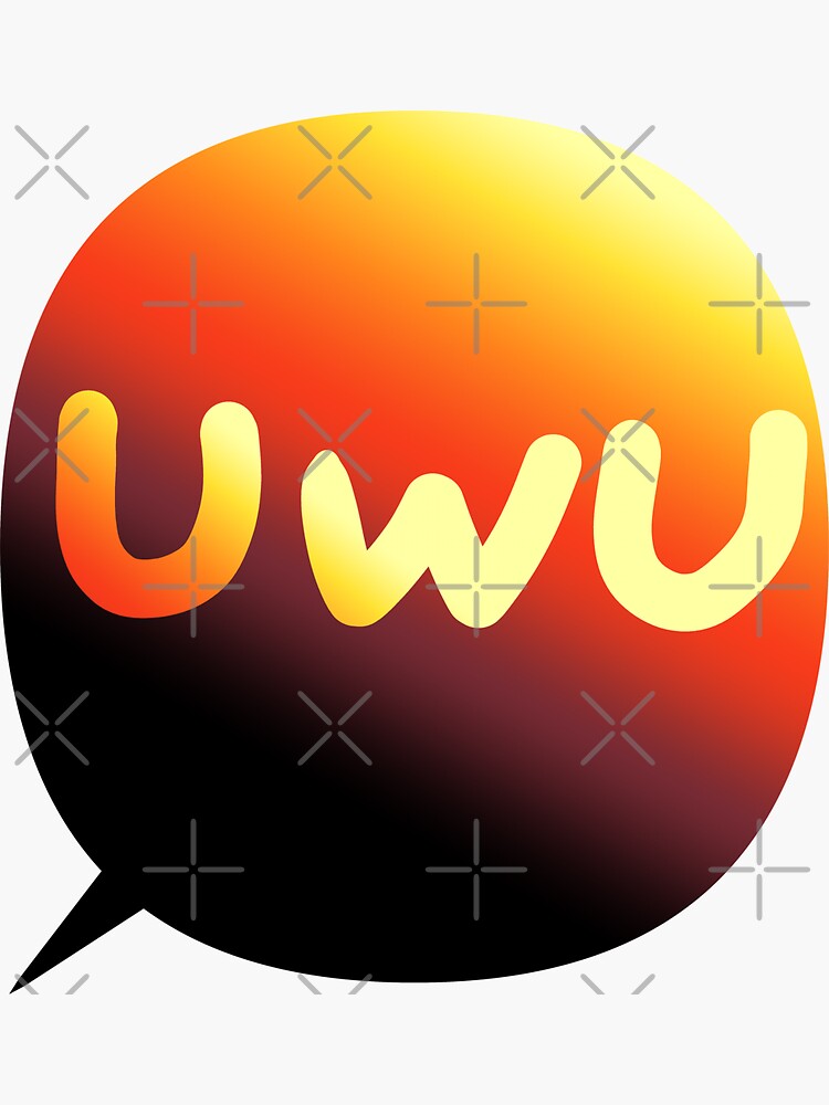 "Chat bubble UwU" Sticker for Sale by Nyamelon | Redbubble