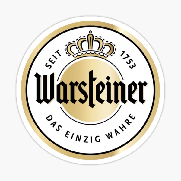 Pegatina «logotipo de warsteiner das einzig wahre, cerveza, warsteiner ...