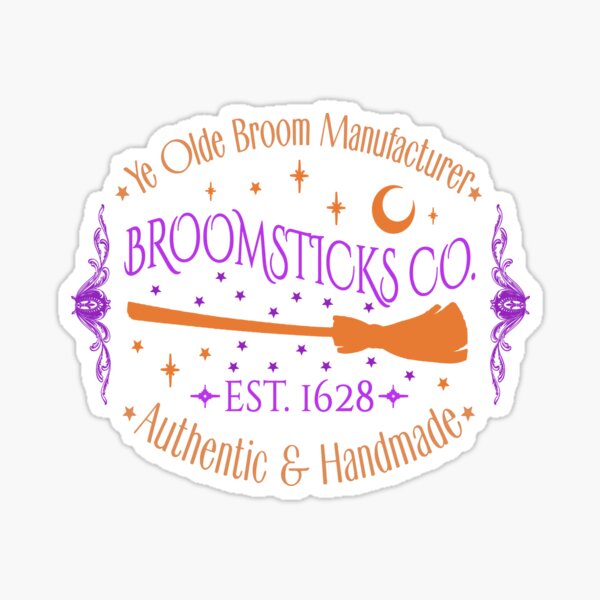 "Colorful Broomsticks Co, Cool Halloween Design, One Of Matching Four ...
