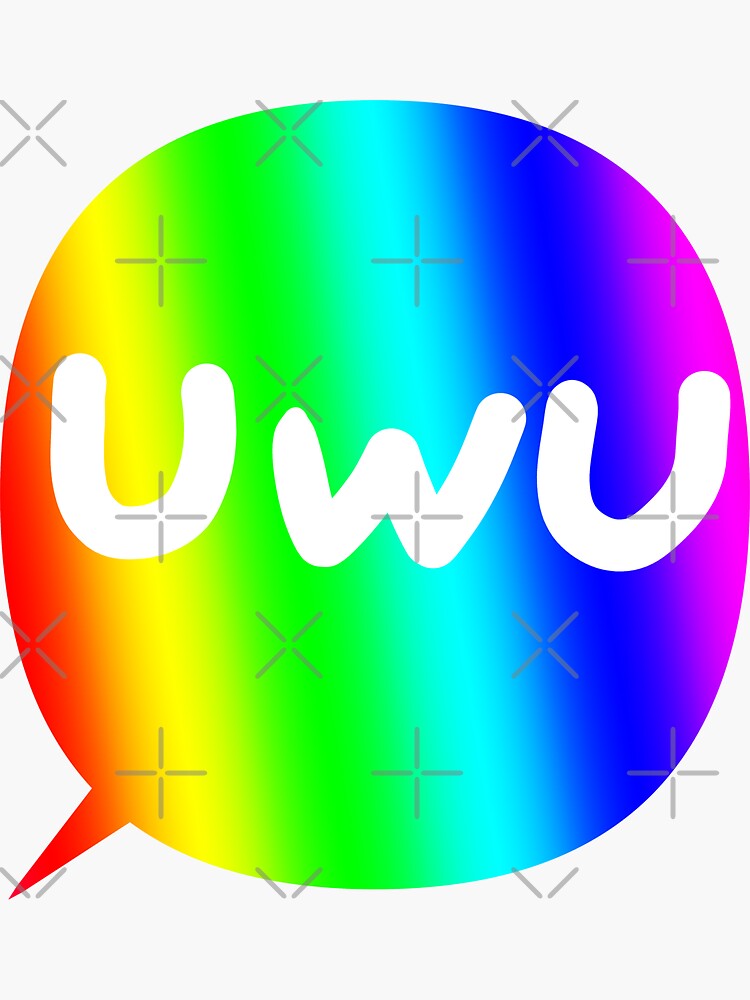 "Rainbow Chat bubble UwU" Sticker for Sale by Nyamelon | Redbubble