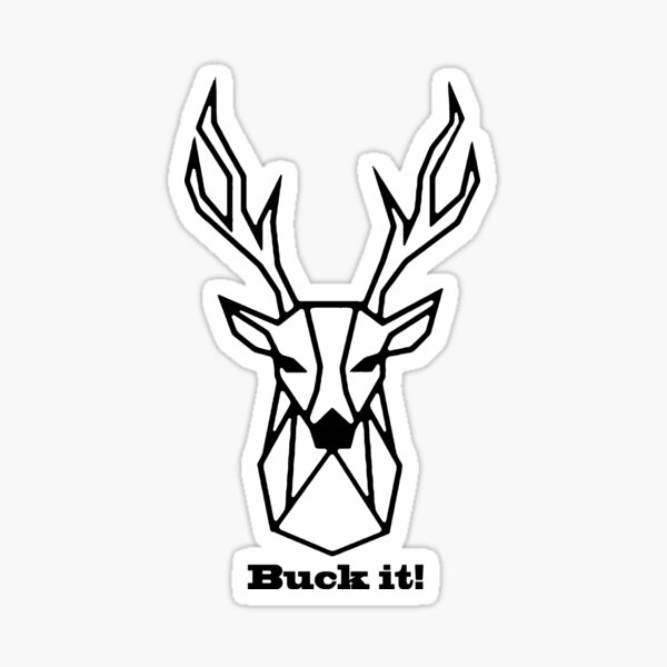 "Buck!" Sticker for Sale by jukuwuku | Redbubble