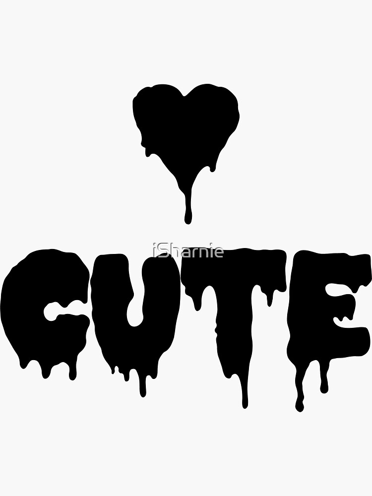 "Cute Pastel Goth Punk Heart" Sticker by iSharnie | Redbubble