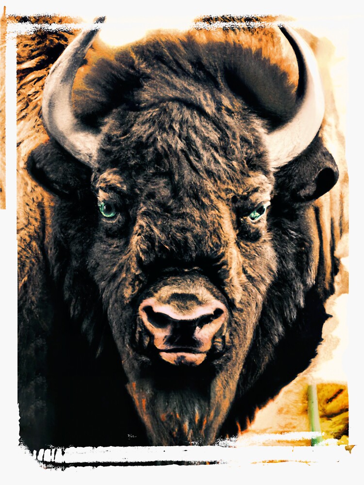 "Majestic Head and Mane of the One and Only American Bison (aka Buffalo ...
