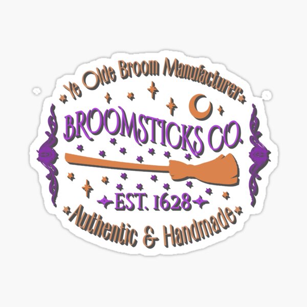 "Colorful Broomsticks Co, Cool Halloween Design, One Of Matching Four ...