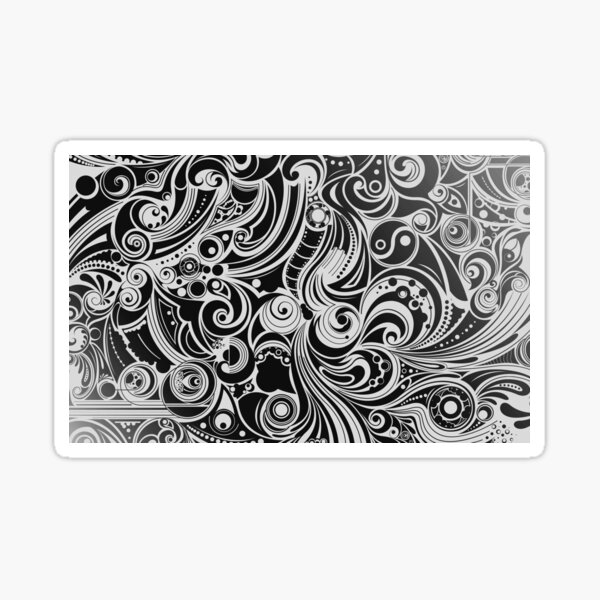 "Black and White Carving" Sticker for Sale by Ivan333Croatia | Redbubble