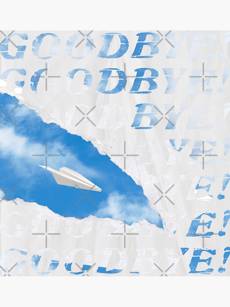 "Goodbye Paper Skies" Sticker for Sale by janiepullen | Redbubble