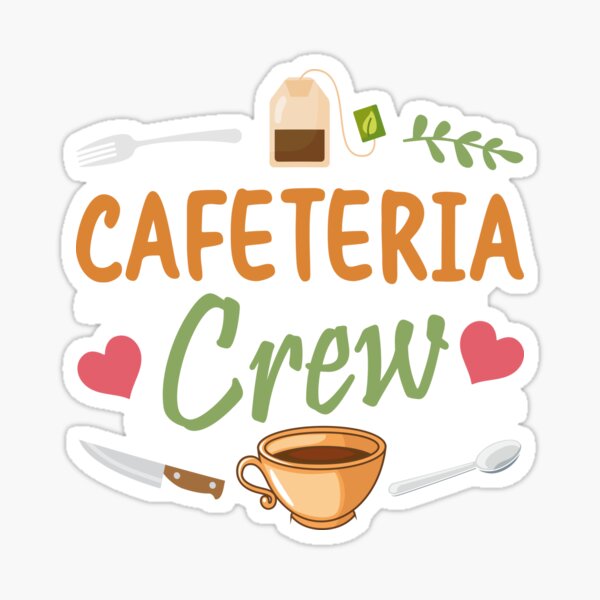"Funny Cafeteria Crew School Lunch Lady Squad Food Service" Sticker for ...