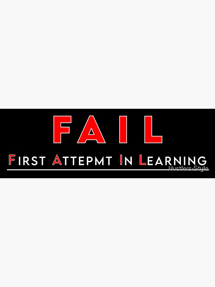 "Motivational First Attempt In Learning Design" Sticker for Sale by ...