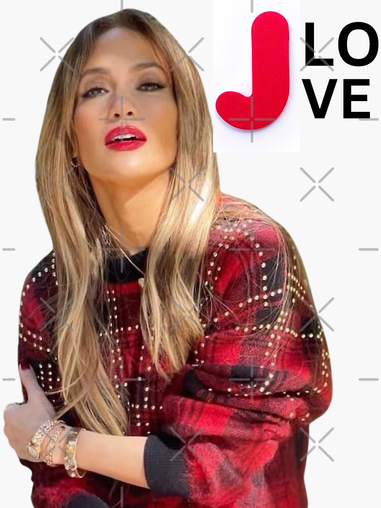"Love Jennifer Lopez I Love J-LO T-Shirts And Outfits" Sticker for Sale ...