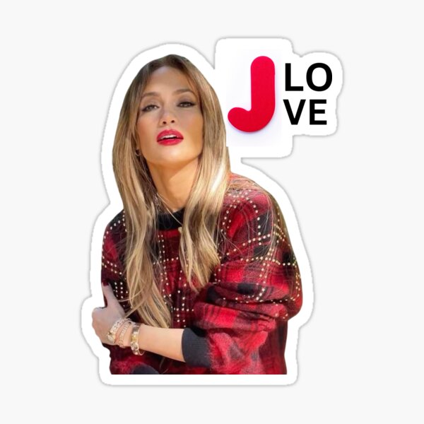 "Love Jennifer Lopez I Love J-LO T-Shirts And Outfits" Sticker for Sale ...