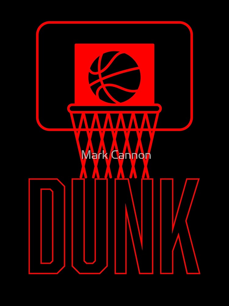 "Red Dunk Basketball Logo" Art Print for Sale by KingKongBrody | Redbubble