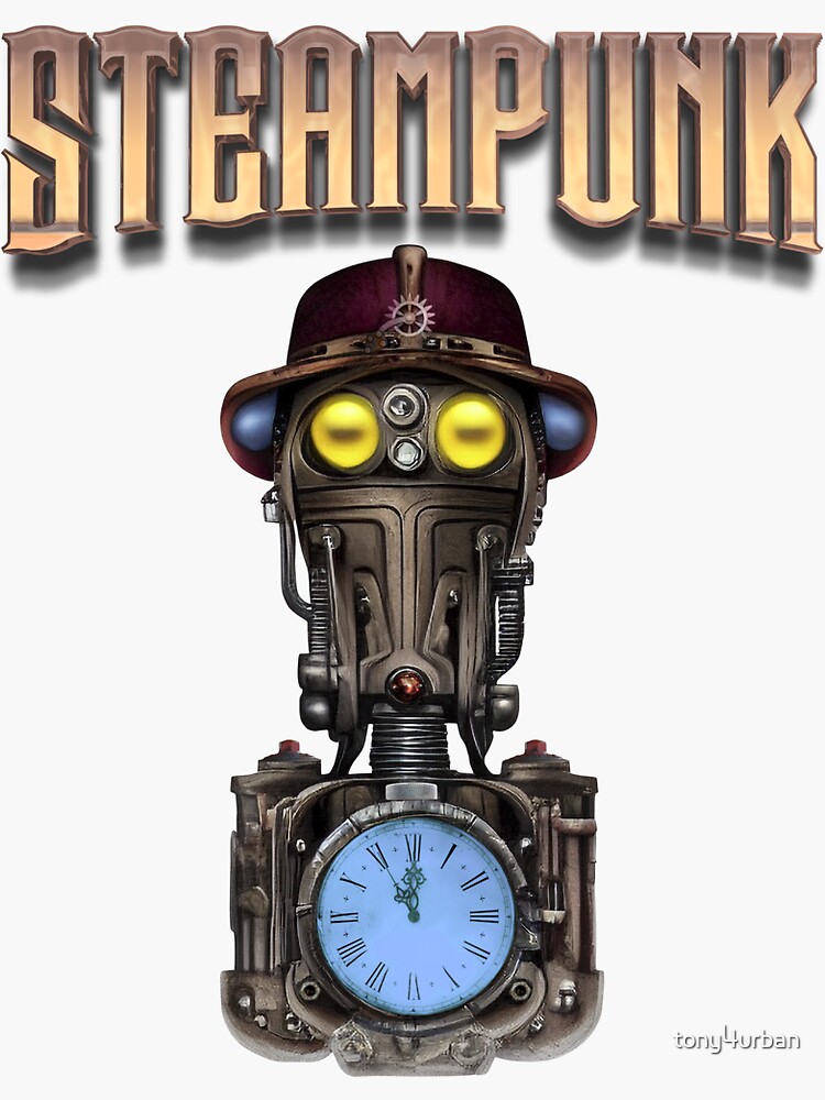 "steampunk automaton" Sticker for Sale by tony4urban | Redbubble