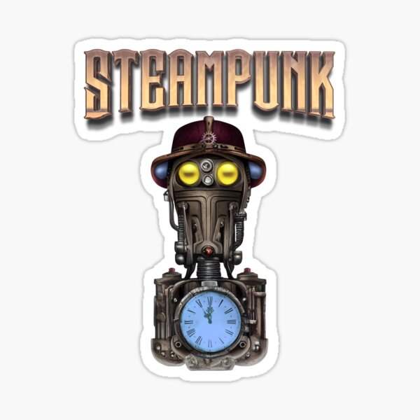 "steampunk automaton" Sticker for Sale by tony4urban | Redbubble