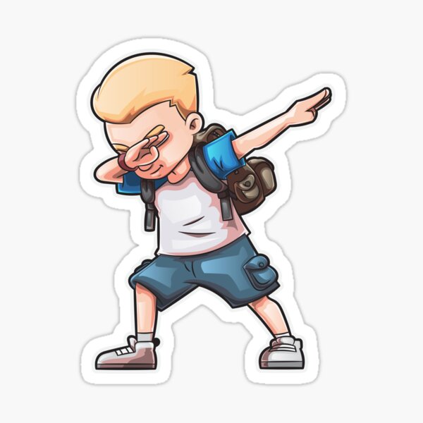 "Back To School Boy Dabbing - Funny Dab Dance T Shirt" Sticker by ...