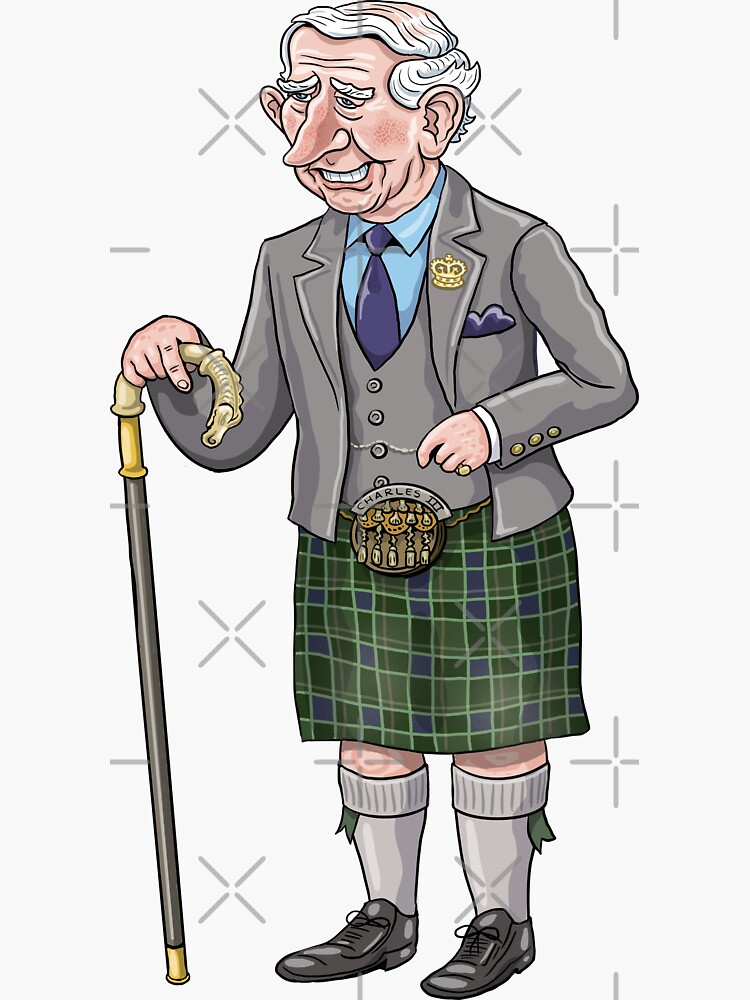 "King Charles III" Sticker for Sale by MacKaycartoons | Redbubble