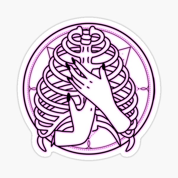 "Neon Ribs" Sticker for Sale by FrogsForPride | Redbubble