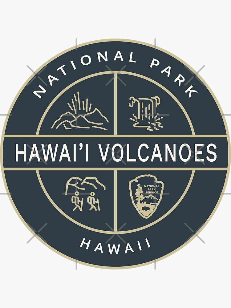 "Hawai'i Volcanoes National Park Heraldic Logo" Sticker for Sale by VanyaKar | Redbubble