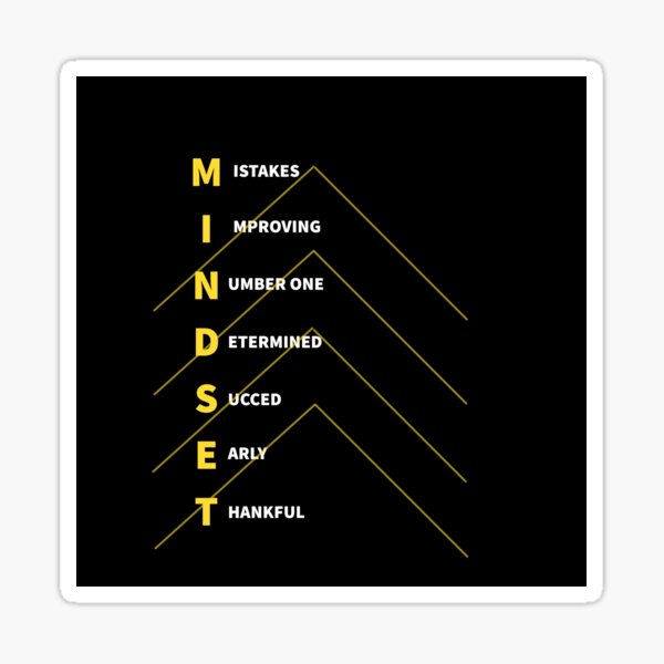 "Mindset" Sticker for Sale by ALYKAYA | Redbubble