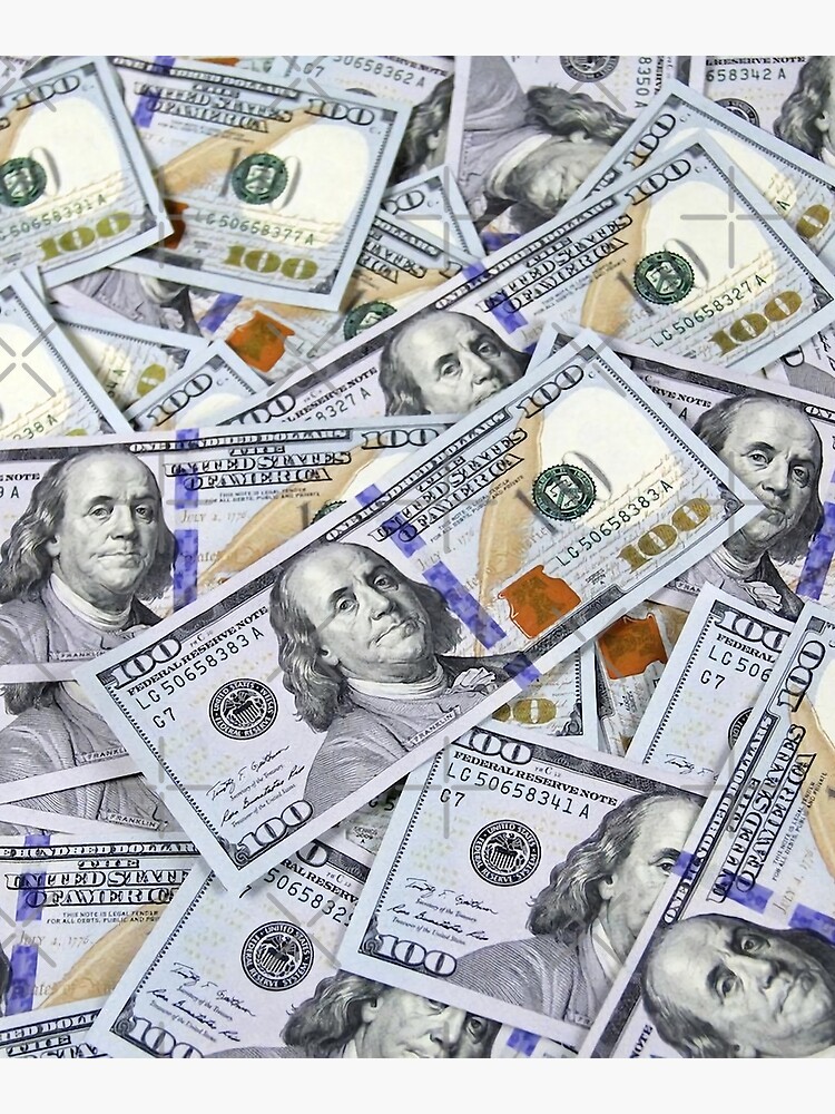 "Design with 100 dollar bills" Poster by CreativeSun92 | Redbubble