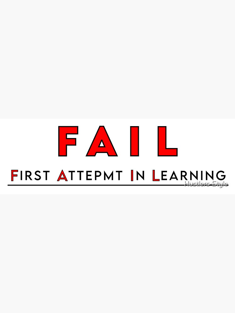 "Motivational First Attempt In Learning Design" Sticker for Sale by ...
