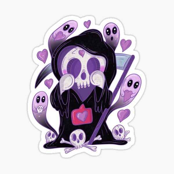 "Grim reaper love" Sticker for Sale by jess1586 | Redbubble