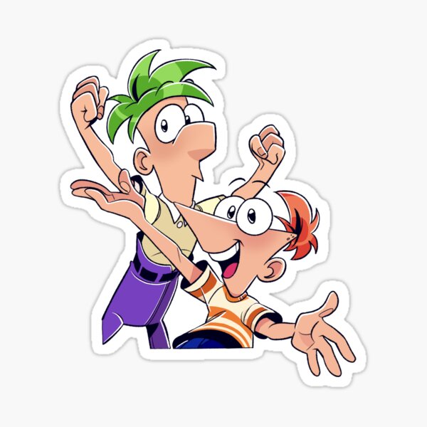 "Phineas n Ferb" Sticker for Sale by FunneyLizzie | Redbubble