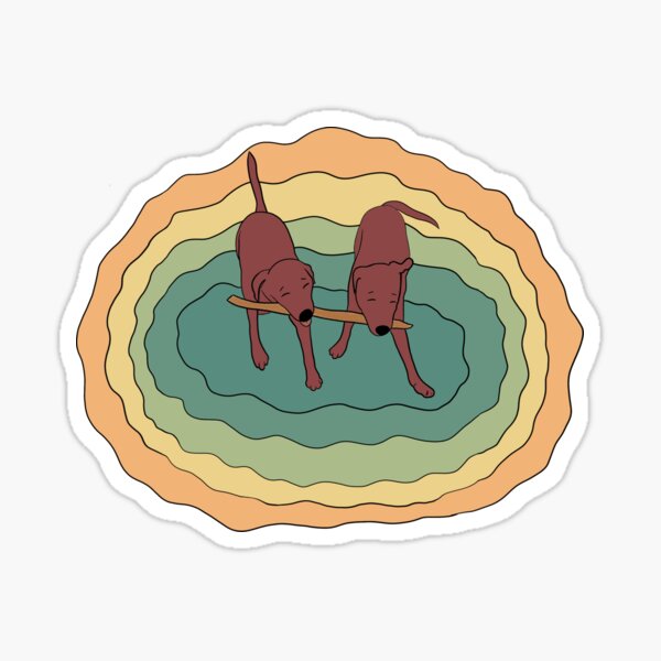 "Groovy Dogs" Sticker for Sale by Hithere123 | Redbubble