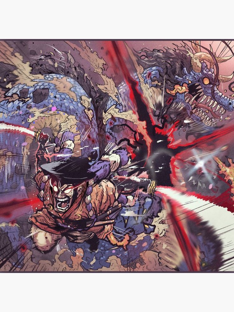 "One piece oden vs kaido" Sticker by Soulzodiac | Redbubble