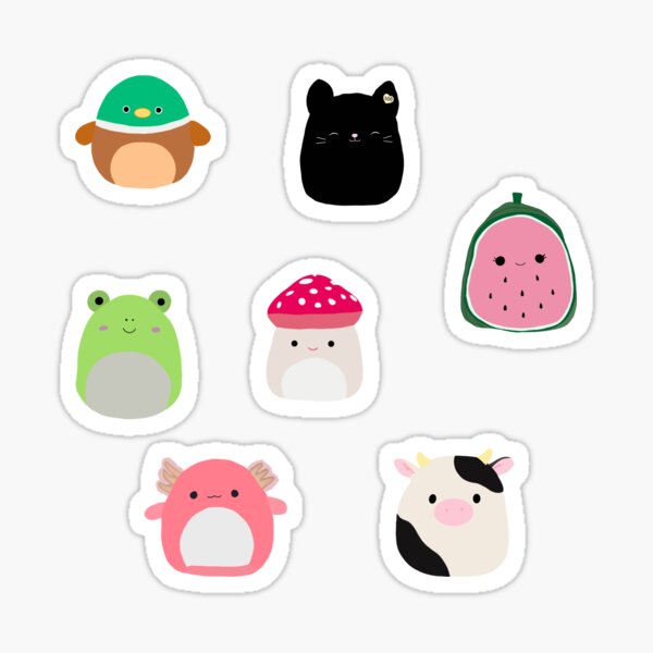 "Squishmallow Sticker Pack" Sticker for Sale by elle-dee-art | Redbubble