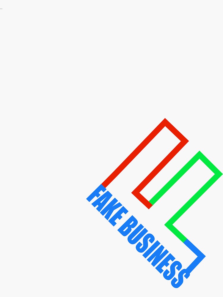 "Fake Business" Sticker for Sale by luc-Uzmann | Redbubble