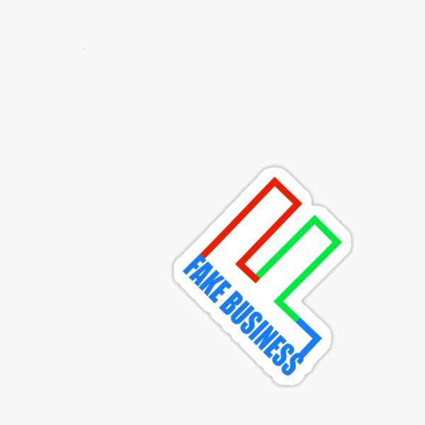 "Fake Business" Sticker for Sale by luc-Uzmann | Redbubble