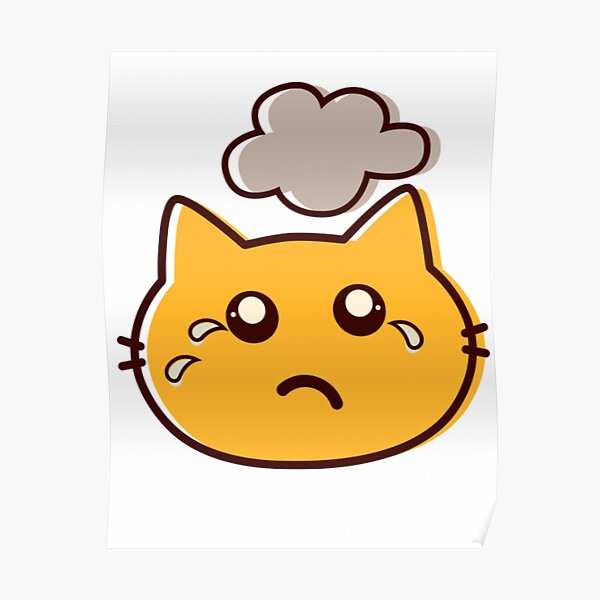 "Cute Kitten Crying, Animals style" Poster for Sale by Dven-Clothes ...