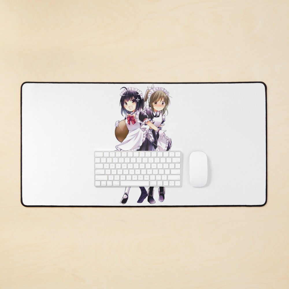 "Maple and Sally Wearing Maid Outfit Maid Dress Blushing Embarassed ...