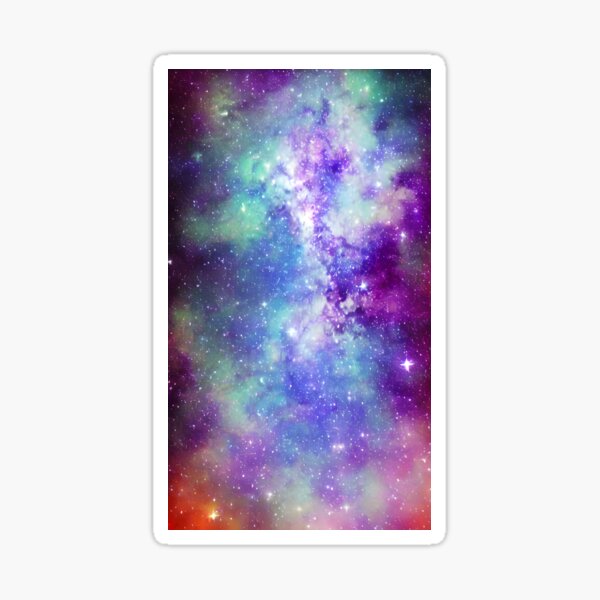 "Colorful Rendering of the Galaxy" Sticker for Sale by winterswinner ...